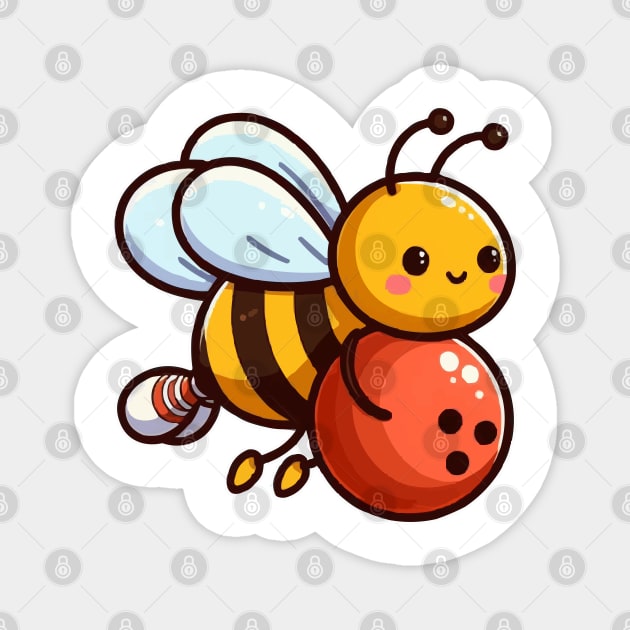 bee carrying a bowling ball in a bowling alley - Bowling - Magnet ...