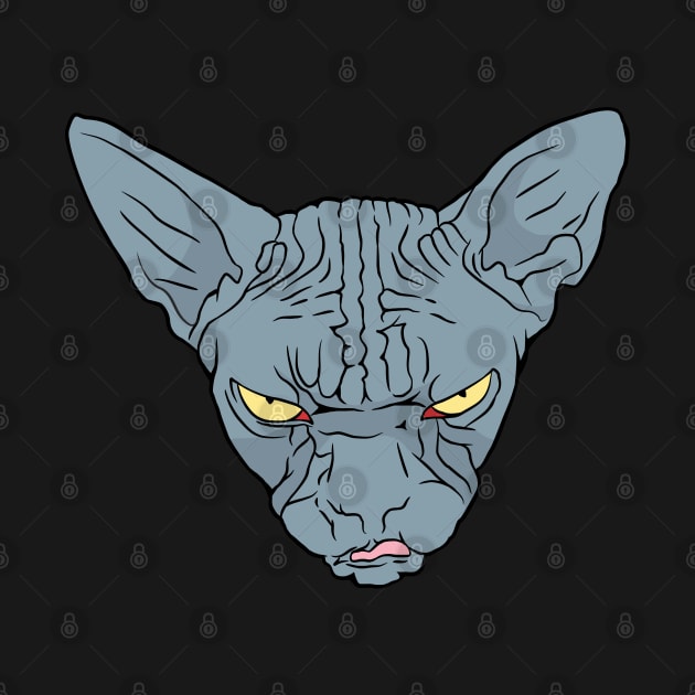 Angry Sphynx Cat - Smug Animals Expression - Sphynx Cat - T-Shirt ...