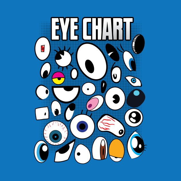 Eye Chart with Cartoon Eyes - Eye Chart With Cartoon Eyes - Mug | TeePublic