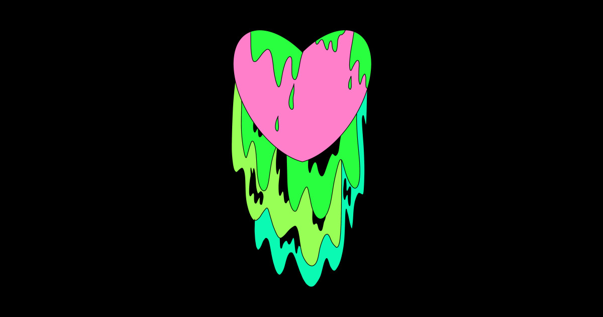 Slimy Heart - Heart - Sticker | TeePublic