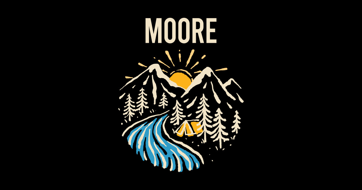 Vintage Nature Landscape - Moore - Moore - Sticker | TeePublic