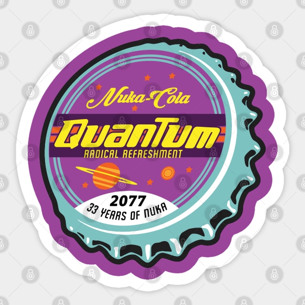 Vintage Atomic Cola Bottlecap - Retro Vintage Aesthetic - Sticker ...