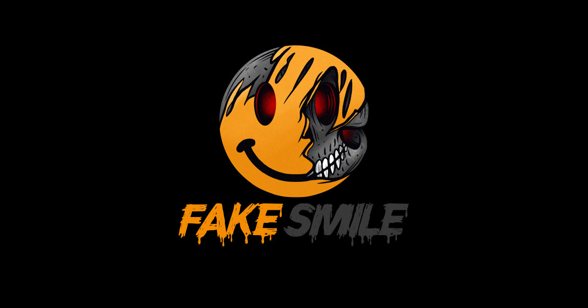 Emoticon Skull Fake Smile - Emoticons - Sticker | TeePublic