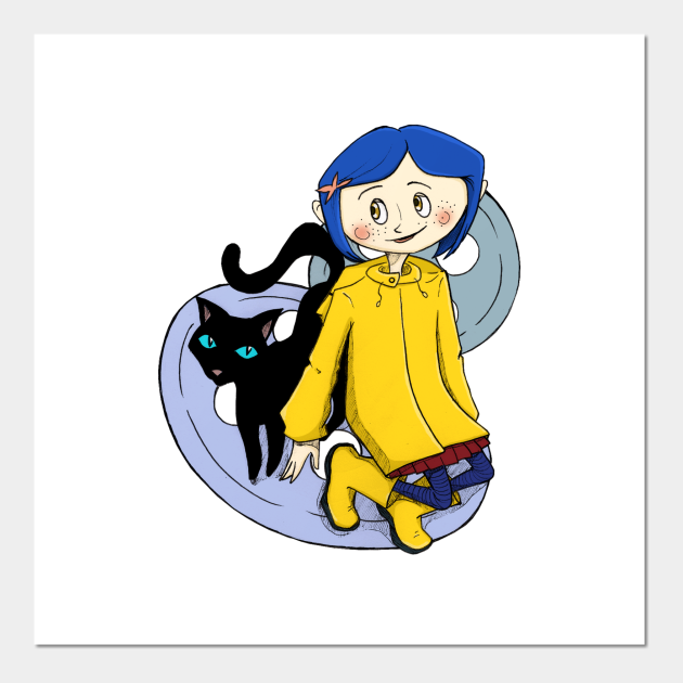 Coraline and Cat - Coraline - Posters and Art Prints | TeePublic