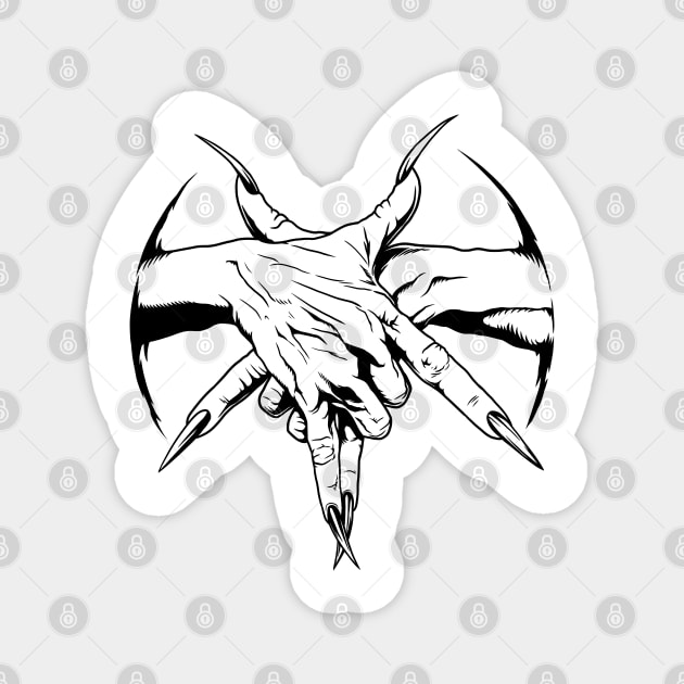 Baphomet Hand Sign - Devil - Magnet | TeePublic