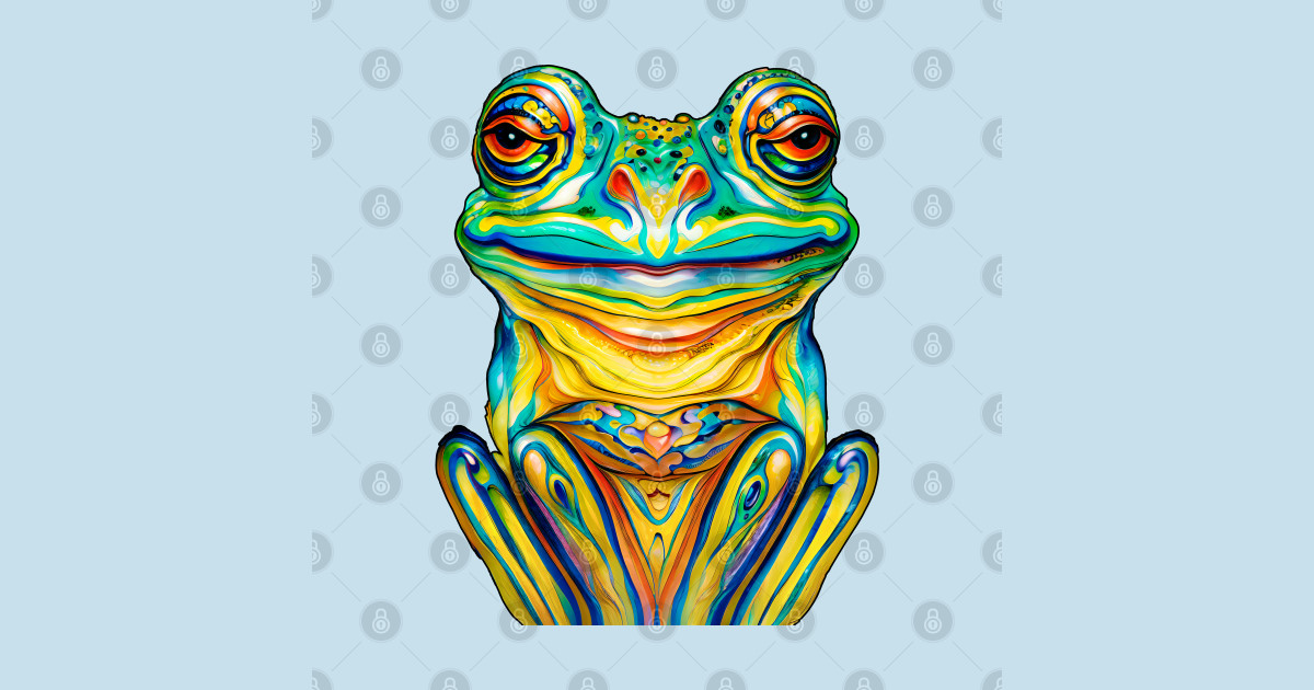 Froggy Animal Spirit (11.2) - Trippy Psychedelic Frog - Psychedelic - T ...