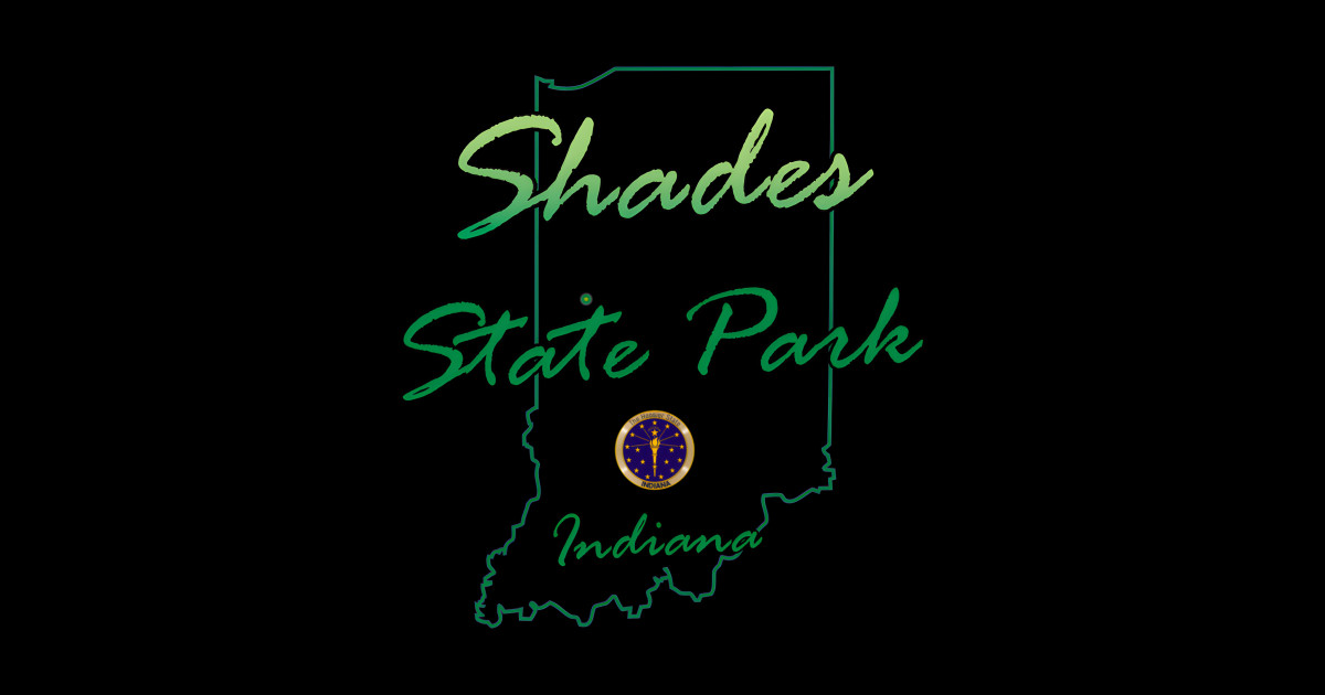 Shades State Park Indiana map - Shades State Park - Sticker | TeePublic
