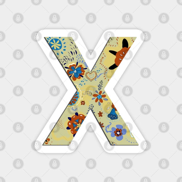 Monogram letter X - Monogram - Sticker | TeePublic