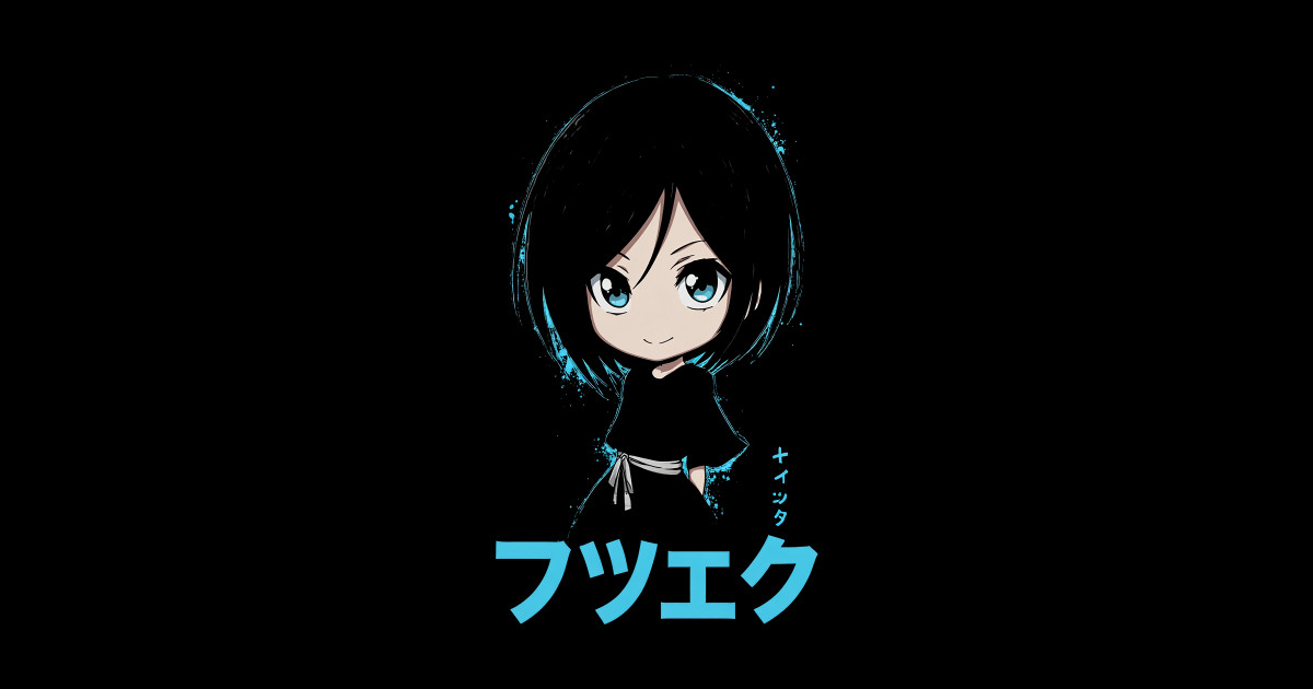 Chibi Rukia Ice Anime Splatter Art - Chibi Rukia Kuchiki - Sticker ...