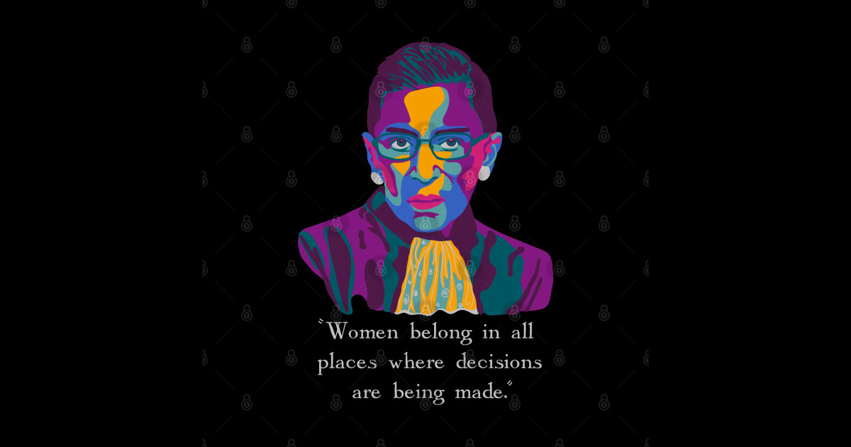 RBG Portrait and Quote - Ruth Bader Ginsburg Rbg - Sticker | TeePublic