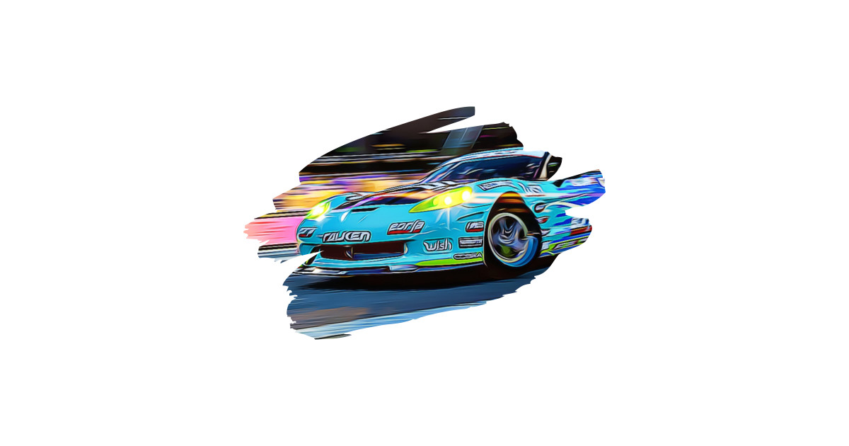 Corvette Drift Art Print - Classic - T-Shirt | TeePublic