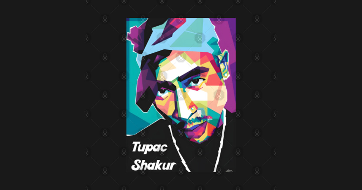 Tupac Shakur Wpap Style - Tupac Amaru Shakur - T-Shirt | TeePublic