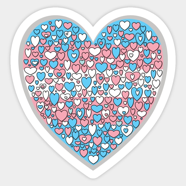 Transgender Heart of Hearts - Trans - Sticker | TeePublic