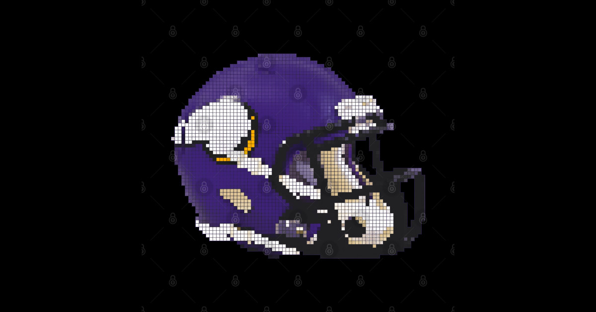 Vikings Helmet 8 Bit - Vikings - Sticker | TeePublic