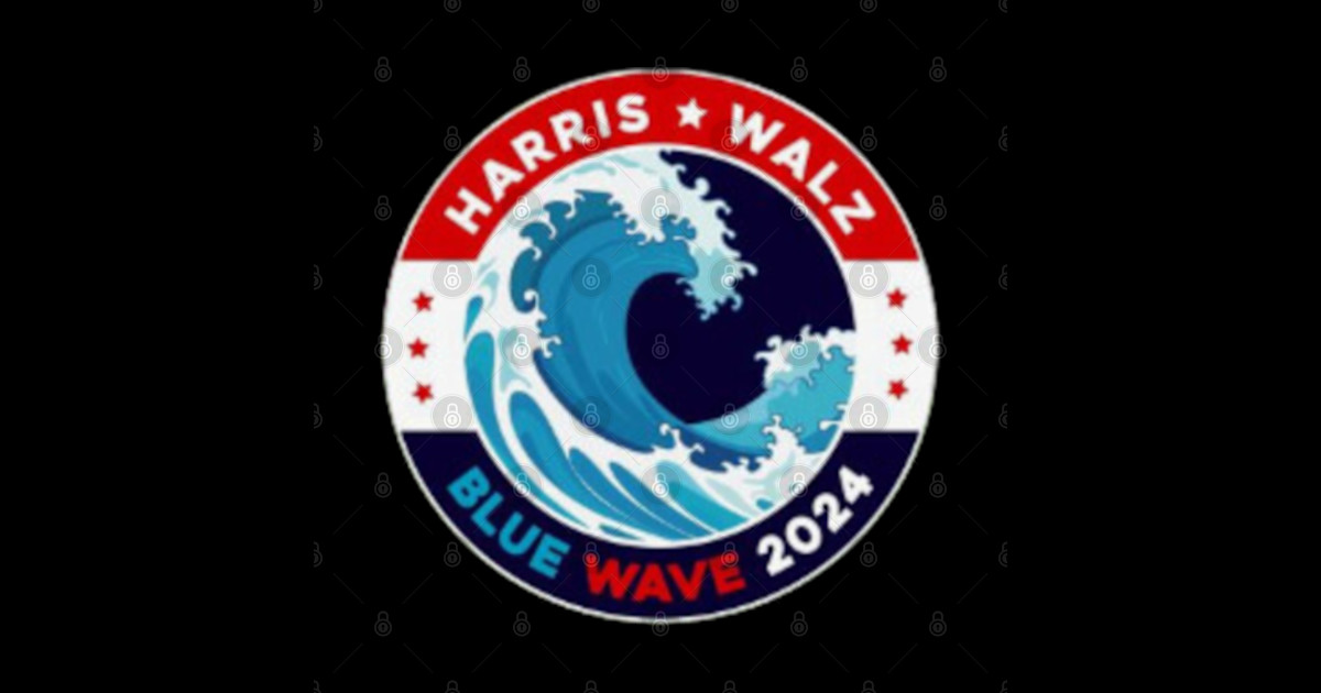 Harris Walz Blue Wave 2024 - Harris Walz Blue Wave 2024 - Sticker ...