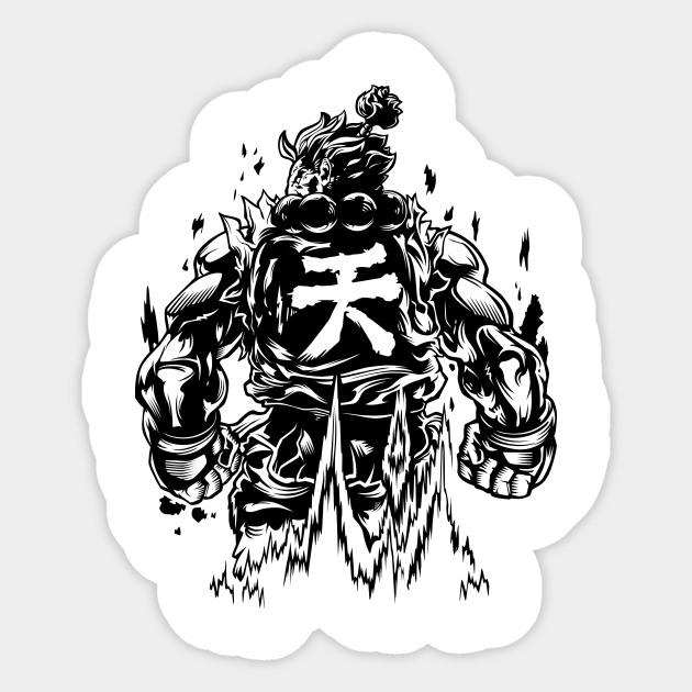 Street Fighter Akuma - Akuma - Sticker | TeePublic