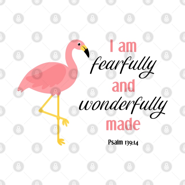 Pink Flamingo _ Psalm 139:14 - Scriptures - T-Shirt | TeePublic