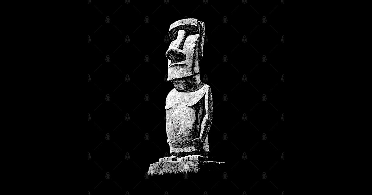 Moai Easter Island Statue - Moai - Sticker | TeePublic