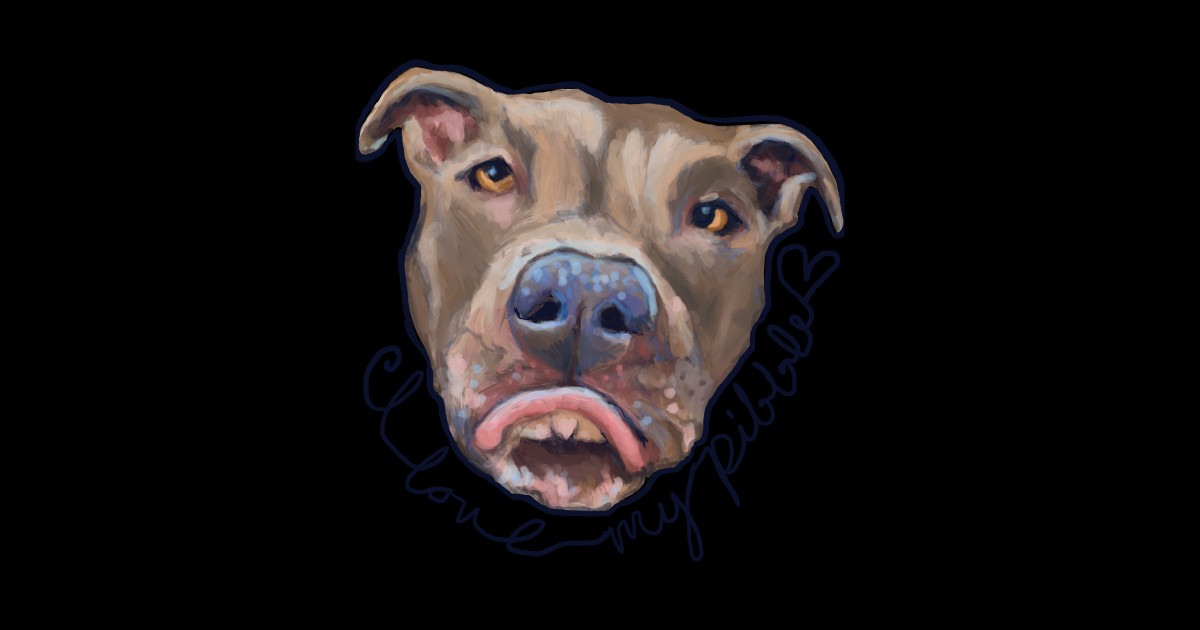 I Love My Pibble - Pit Bull - Sticker | TeePublic