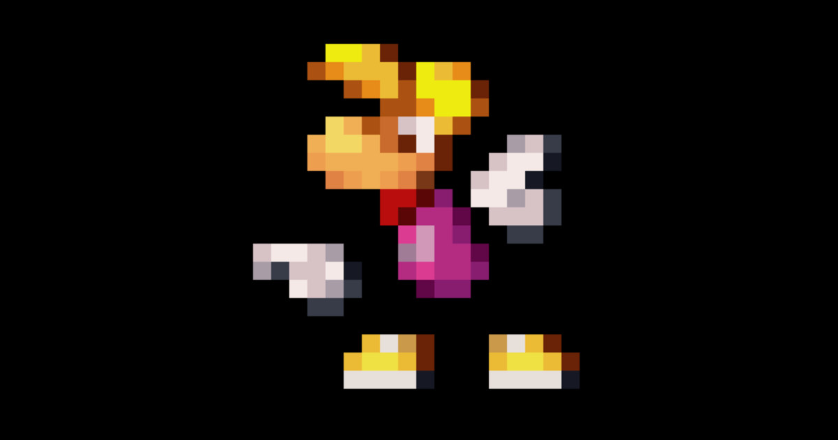 Rayman low-res pixelart - Rayman - Sticker | TeePublic