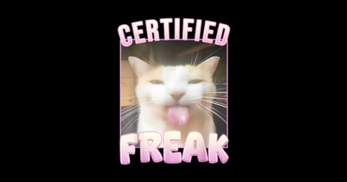 Certified Freak Cat Funny - Certified Freak Cat - Sticker | TeePublic