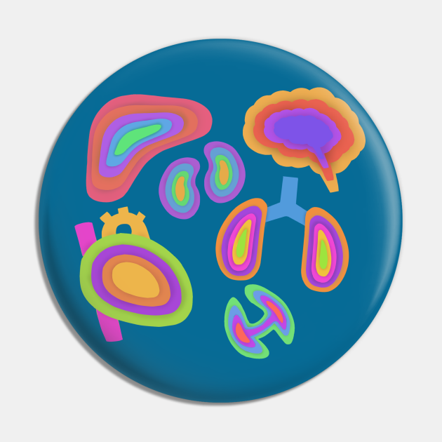 Layered 3D Paper Anatomic organs - Paper Anatomic Organs - Pin | TeePublic