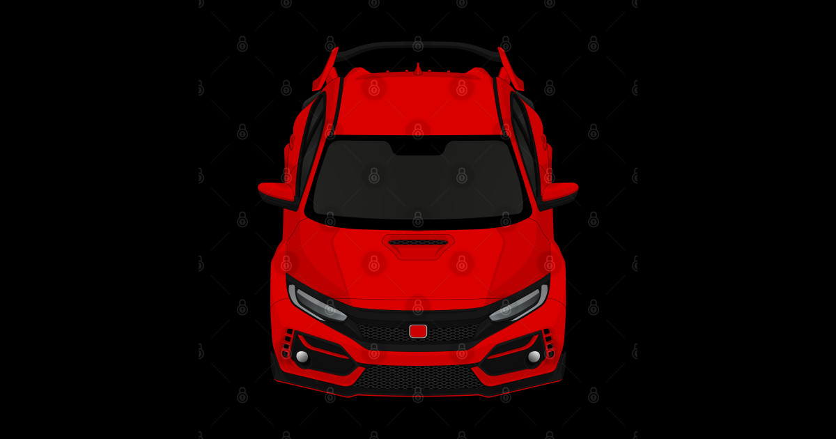 Civic type R Red - Honda Civic Type R - Sticker | TeePublic