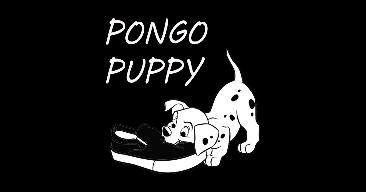 dalmatians puppies pongo biting shoes - Puppy - Sticker | TeePublic