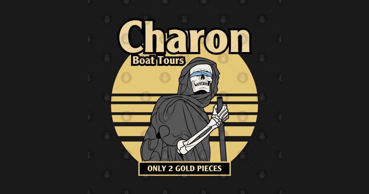 Charon Boat Tours - Greek Mythology - T-Shirt | TeePublic