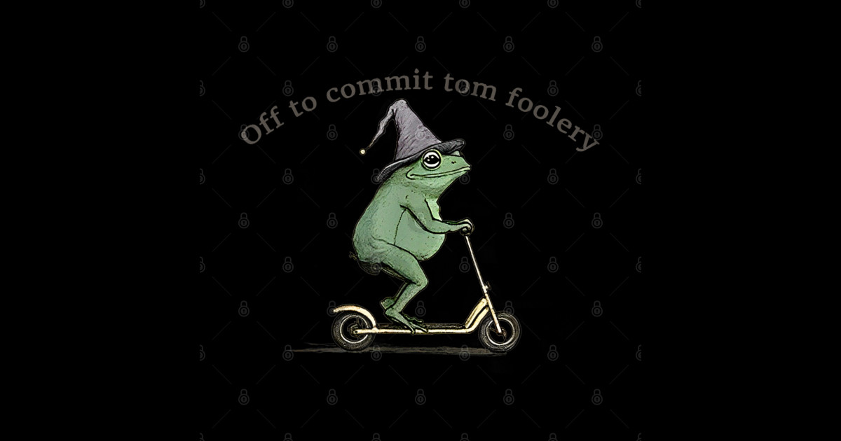Off to Commit Tom Foolery Frog - Off To Commit Tom Foolery - Sticker ...