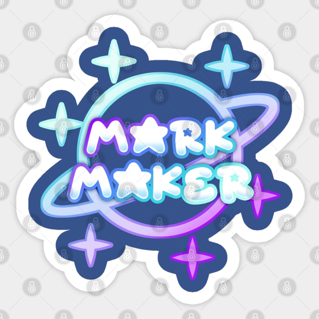 Mark Maker Cute Logo - Space - Sticker | TeePublic