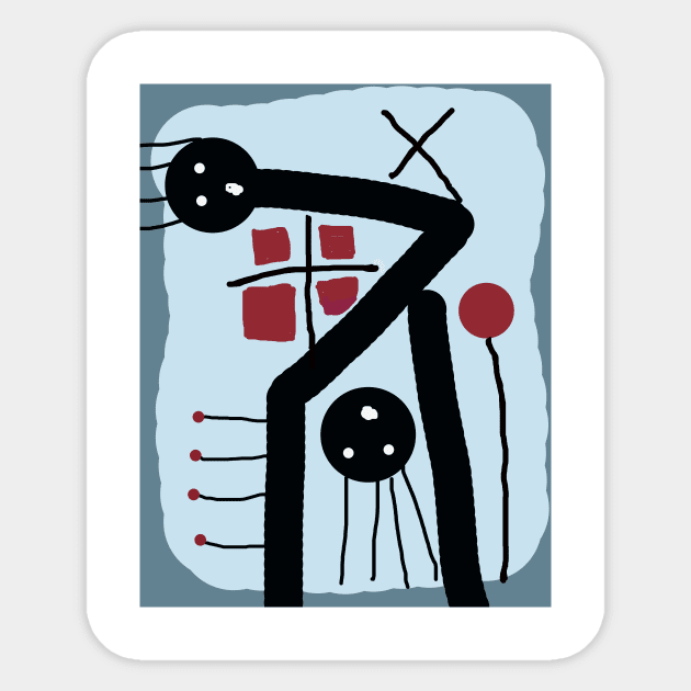 Kids Bending and Hanging Stick Figure - Stick Figure - Sticker | TeePublic