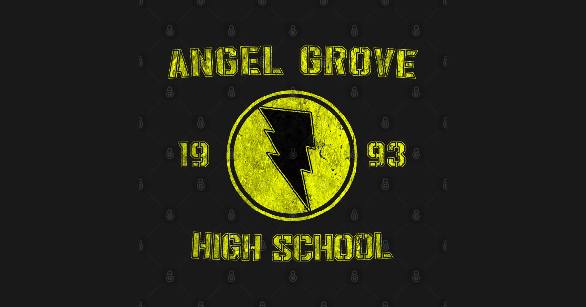 Angel Grove High School - Power Rangers - T-Shirt | TeePublic