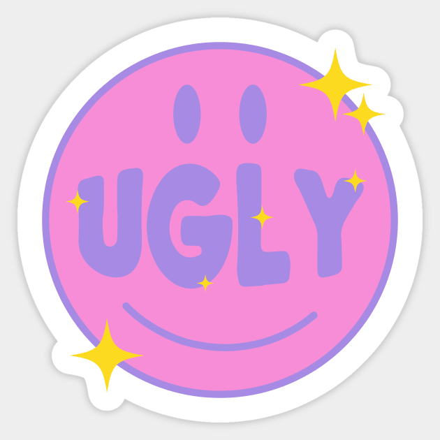 Seventies Inspired Ugly Star Stamp design - Ugly - Sticker | TeePublic