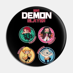 8 Bit Kimetsu No Yaiba Demon Slayer Pins and Buttons for Sale | TeePublic