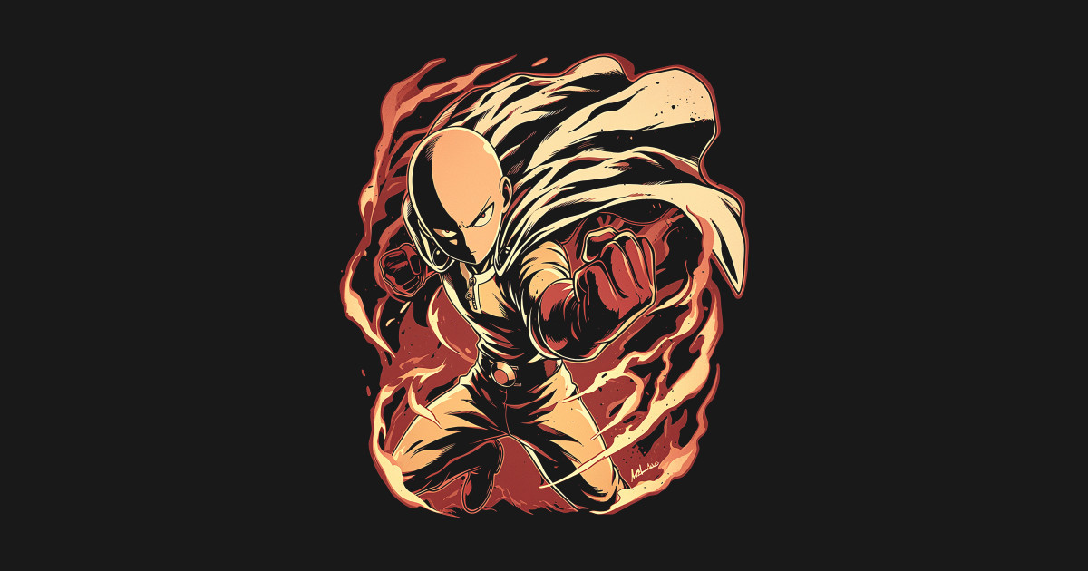 One-Punch Man Saitama Action Art - One Punch Man - T-Shirt | TeePublic