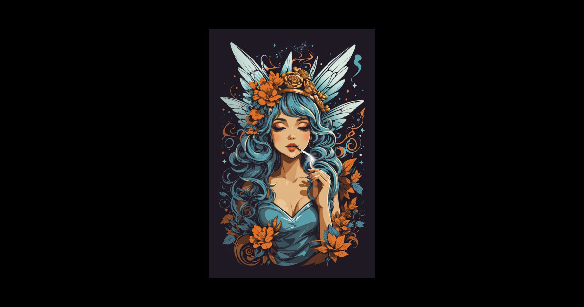 fairy smoking cigarette - Fairy - Posters and Art Prints | TeePublic