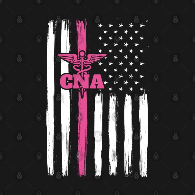 CNA American Flag USA Pink Symbol - Can Usa Flag - T-Shirt | TeePublic