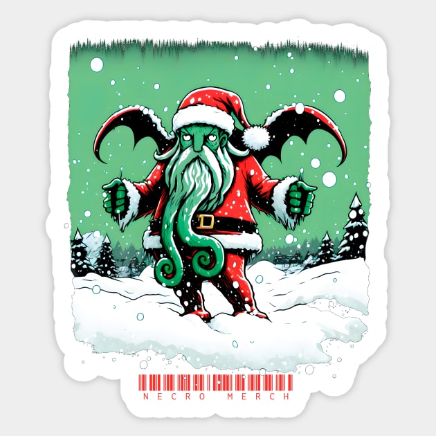 Santa Cthulhu - Necro Merch - Cthulhu - Sticker | TeePublic