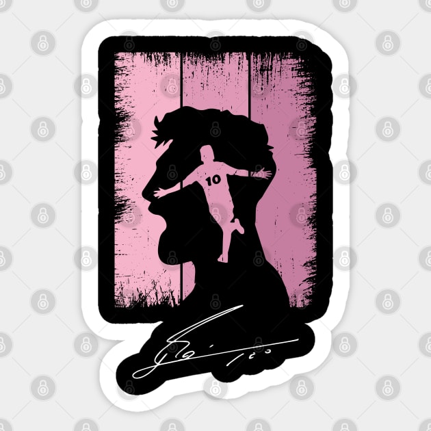 Leo Messi In Inter Miami - Leo Messi In Inter Miami - Sticker | TeePublic