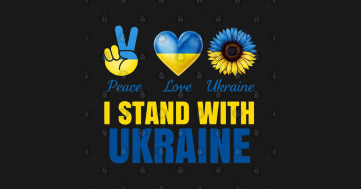 I Stand With Ukraine - I Stand With Ukraine - T-Shirt | TeePublic