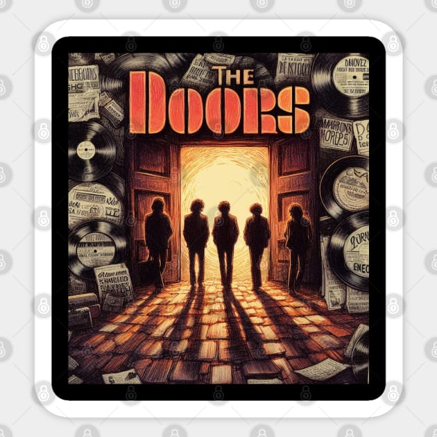 The Doors Vintage Art - The Doors - Sticker | TeePublic