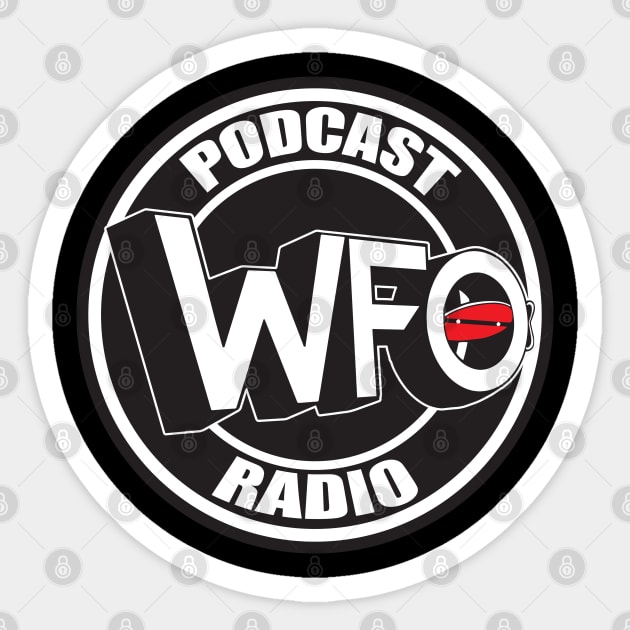 WFO GIANT logo black and white - Wfo - Sticker | TeePublic