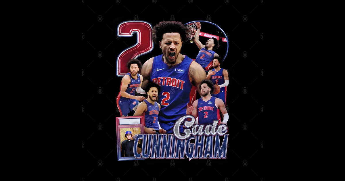 Cade Cunningham Detroit Collage - Cade Cunningham - Sticker | TeePublic