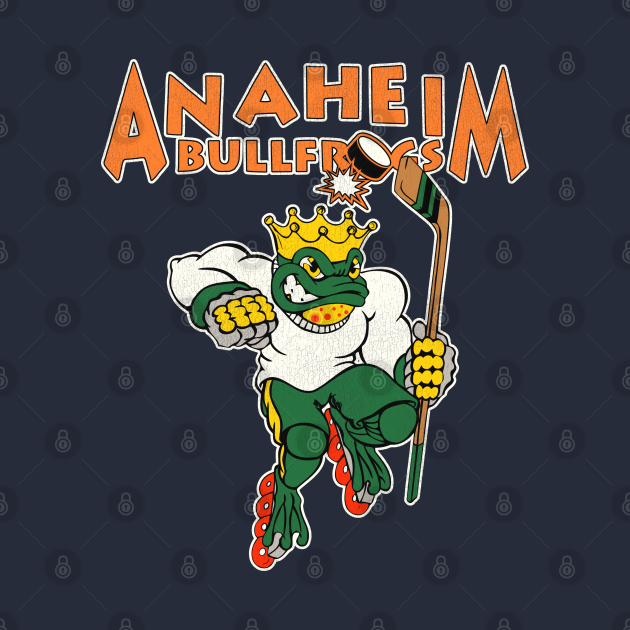 Retro Defunct Anaheim Bullfrogs Roller Hockey - Hockey - Kids T-Shirt ...