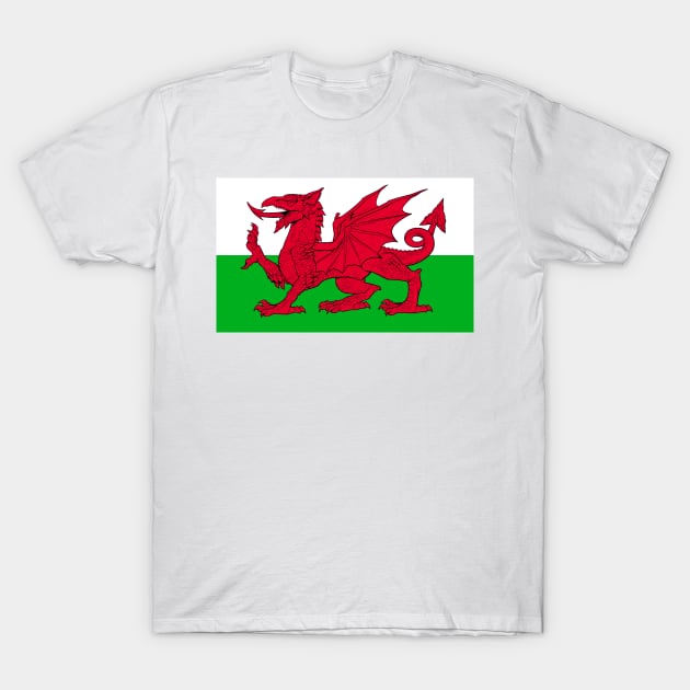 WELSH DRAGON - Welsh Flag - T-Shirt | TeePublic