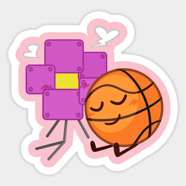 Robot Flower x Basketball - Tpot - Sticker | TeePublic