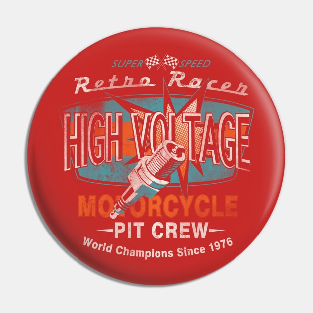 High Voltage Motorcycle Motorcycle Pin Teepublic