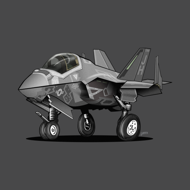 F-35C Lightning II Joint Strike Fighter Illustration - F 35 - T-Shirt ...