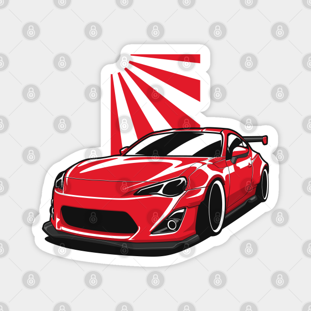 Red GT86 Widebody JDM - Gt86 - Magnet | TeePublic